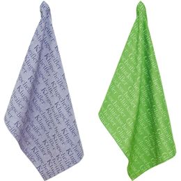 Geschirrtuch Pad "Notes", grün, H:1cm L:70cm T:50cm, 100% Baumwolle, Geschirrtücher