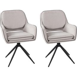 Esszimmerstuhl Duo Collection "Esra", schwarz, B:59cm H:91cm T:64cm, Stühle, drehbar, extra Polsterung im Sitzbereich