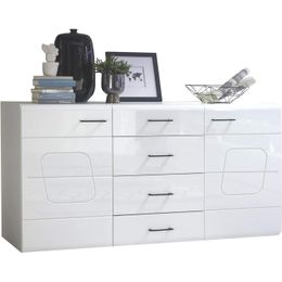 Sideboard Innostyle "SPIRIT PLUS", weiß (weiß hochglanz), B:170cm H:94cm T:42cm, Dekorfolie, MDF, Spanplatte, Sideboards, weiß hochglanz MDF