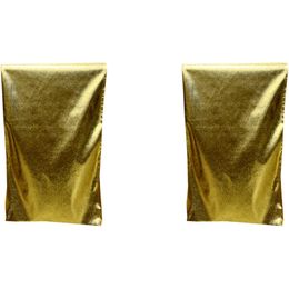 Tischläufer CREATIV DECO "Weihnachtsdeko, Weihnachten", gold (goldfarben), B:33cm L:180cm, Polyester, Tischdecken, mit Schimmer-Effekt