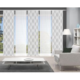 Schiebegardine Vision S "VOLARE", grau, B:60cm H:260cm, Polyester, Gardinen, DIGITALDRUCK
