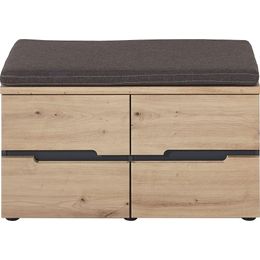 Schuhbank Innostyle "MEMPHIS, TOPSELLER", braun (artisan eiche, graphit), B:80cm H:49cm T:38cm, ABS-Kunststoff, Dekorfolie, Hartfaserplatte, MDF, Spanplatte, Sitzbänke