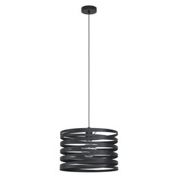 Eglo Hängeleuchte "CREMELLA Pendellampe, Stahl, IP20, E27, Esszimmerlampe, Vintage, Lampe", schwarz, 1, Ø 37cm H: 110cm, 1 Stk., Leuchten, Hängeleuchte, H110 x Ø37 cm, schwarz, 1X40W exkl.