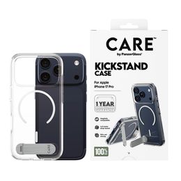 CARE BY PANZERGLASS Handyhülle "Kickstand Case für Apple iPhone 17 Pro", transparent, Apple iPhone 17 Pro, Hüllen, Backcover, Schutzhülle, Handyschutzhülle, Case, Schutzcase, stoßfest