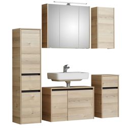 Badmöbel-Set SAPHIR "Quickset 393", beige (polar pinie quer nb), Kastenmöbel-Sets