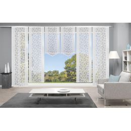 Schiebegardine Home Wohnideen "JENNA" Gr. 1, weiß, B:57cm H:245cm, Polyester, Gardinen, Schiebevorhang Jacquard Set, HxB: 245x57