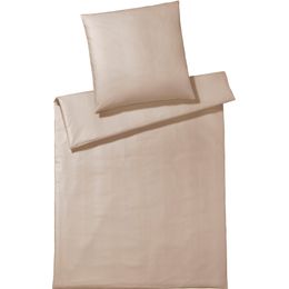 Bettwäsche Elegante "Canova", braun (caramel), B/L: 155cm x 220cm, 1 Stk., 1 Stk., Mako-Satin, B/L: 80cm x 80cm, 2 Stk., Mako-Satin, Obermaterial: 100% Baumwolle, Bettwäsche, angenehmes Hautgefühl