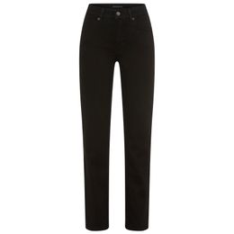 Slim-fit-Jeans MAC "MELANIE", Damen, Gr. 34, Länge 30, schwarz, schwarz, Denim/Jeans, Obermaterial: 90% Baumwolle, 8% Polyester, 2% Elasthan, unifarben, slim fit lang, Jeans, mit Stretch, in 4-Pocket-Form
