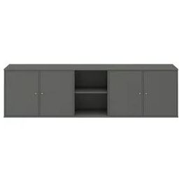 Sideboard HAMMEL FURNITURE "Mistral, Hochwertig Schrank, hängend/stehend montierbar", grau (graphit), B:220cm H:61cm T:42cm, Sideboards, mit Türen, B: 220 cm, anpassungsbar Designmöbel