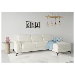 Sit & More Ecksofa SIT & MORE "Sinatra L-Form", beige (creme), B:258cm H:85cm T:170cm, 98% Polyester, 2% Polyamid, Sofas, mit Recamiere, optional mit Kopfteilverstellung und Armteilfunktion