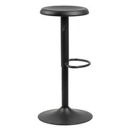 Barhocker Actona GROUP "Finch", schwarz, B:40cm H:82cm T:40cm, Hocker, Barstuhl, (Set, 2 St), Höhenverstellbar, Fußstütze, Trompete Gestell