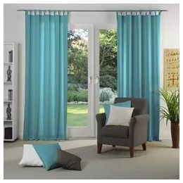 Vorhang WIRTH "Dim out", blau (t&uuml;rkis), B:142cm H:155cm, Polyester, Gardinen, nach Ma&szlig;