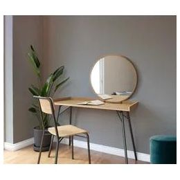 Schminktisch Andas, braun (eiche), B:115cm H:78cm T:52cm, Tische, besonderes Design, Breite 115 cm, FSC-zertifiziert