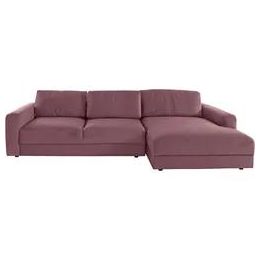 Ecksofa Places of Style "Bloomfield, elegant, viel Platz, Mega Couch, Breite 303cm, L-Form", rosa (altrosa), B:303cm H:84cm T:176cm, 100% Polyester, Sofas, extra tiefe Sitzfläche, wahlweise mit Sitztiefenverstellung