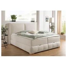 Boxbett OTTO HOME "Wehma", beige, B:190cm L:213cm, Komplettbetten, in H2, H3 & H4 wählbar, inklusive Topper