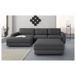 Ecksofa Places of Style "Bloomfield, bequem und elegant, OTTOs Choice, Breite 303cm, L-Form", schwarz (obsidian), B:303cm H:84cm T:176cm, 100% Polyester, Sofas, wahlweise mit Bettfunktion und Bettkasten