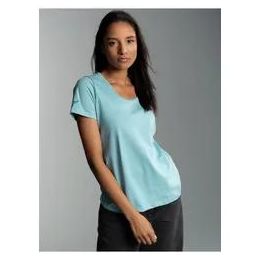 T-Shirt TRIGEMA "TRIGEMA T-Shirt aus Biobaumwolle", Damen, Gr. XXL, grün (mint, c2c), 100% Baumwolle (Bio-Baumwolle kbA), Basic, Shirts