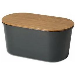 Brotkasten ECHTWERK "FRESH", schwarz, B:22cm H:17cm, Lebensmittelaufbewahrungsbehälter, Brotaufbewahrung, Brottopf, Brotbox mit Schneidebrett, für 1 kg Brot