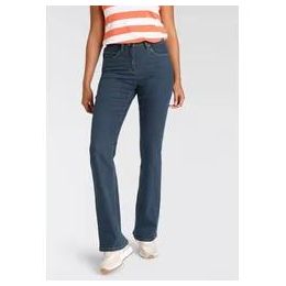 Bootcut-Jeans Arizona, Damen, Gr. 44, N-Gr, blau (dunkelblau), Denim/Jeans, Obermaterial: 98% Baumwolle, 2% Elasthan, clean, Basic, comfort fit lang, Jeans, hohe Leibhöhe