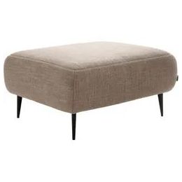 Hocker DESIGNWERK "Forma, zeitloser Desighocker mit aktuellem Fuß", beige (liver), B:90cm H:47cm T:70cm, Flachgewebe 100% Polyester;Struktur 98% Polyester, 2% Acryl, Hocker, Polsterhocker, in hochwertiger Verarbeitung & tollem Sitzkomfort