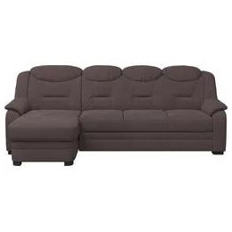 Ecksofa COTTA "Marcus L-Form", braun (earth), B:257cm H:99cm T:162cm, 100% Polyester, Sofas, wahlweise mit Bettfunktion