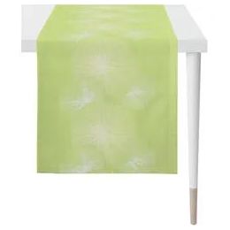 Tischläufer Apelt "7200 LOFT STYLE", grün (hellgrün, weiß), B:48cm L:140cm, Polyester, Viskose, Tischdecken, Jacquardgewebe