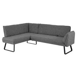 K+w Komfort & Wohnen Eckbank K+W KOMFORT & WOHNEN "Drive", grau (schwarzgrau 88), H:91cm T:68cm, Sitzbänke, mit Seitenteilverstellung am langem Schenkel zur Sitzplatzerweiterung