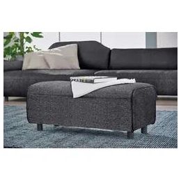 Hockerbank "CR.480", schwarz (anthrazitgrau, schwarzgrau 044, 57), B:100cm H:42cm T:51cm, Chenille COCO (72% Polyester 15% Baumwolle 13% Polyacryl), CREATION BY ROLF BENZ, Hocker, Polsterhocker
