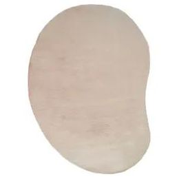 Hochflor-Teppich Bruno Banani "Rabbit 2 Bean, Kunstfell Teppich, Modern, besondere Form" Gr. 72, beige, B:200cm H:25mm L:300cm, Kunstfaser, Teppiche, Kaninchenfell-Haptik, Microfaser, Wohnzimmer, Schlafzimmer, Esszimmer