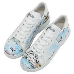Sneaker DOGO "Ace Low-Top Sneaker The Wise Owl Black Damen Sneaker, Ace", Damen, Gr. 39, Normalschaft, lila, Lederimitat, Schuhe, Handgefertigt