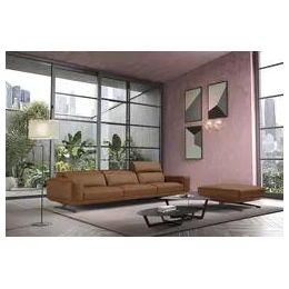 3-Sitzer Egoitaliano "Gloria, super bequem, hochwertige Verarbeitung, edles Design, Megasofa", braun (cognac), B:327cm H:96cm T:109cm, Luxus-Micofaser Lederoptik (100% Polyester) ist ein neues technisches Gewebe mit einem visuellen und taktilen Aspekt, der dem Nubuk sehr nahe kommt, mit innovativen Eigenschaften. Seine außerordentliche Weichheit kommt von einem exklusiven Produktionsprozess, der U