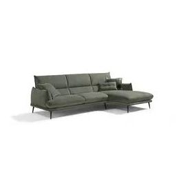 Ecksofa Egoitaliano "FUNNY, hochwertiges und aktuelles Design, bequeme Rückenlehne", grün, B:265cm H:90cm T:225cm, 100% Polyester, Sofas, hochwertiger Sitzkomfort, L-Form