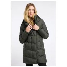 Steppjacke Ragwear "PAVLA", Damen, Gr. XL (42), grün (schwarz olive), Web, Obermaterial: 100% Polyester, unifarben, ca. Mitte Oberschenkel, Jacken, wasserabweisender und wärmender Steppmantel für den Winter