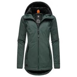 Winterjacke Ragwear "Zuzka Winter", Damen, Gr. 6XL (52), grün, Außenmaterial: 100% Polyester, Innenfutter: 100% Polyester, Kapuzenfutter: 100% Polyester, Wattierung: 100% Polyester, tailliert Po-bedeckend, mit Knopf Rippstrickbündchen mit Druckknopf, Jacken, Wasserdichter Winterparka mit Teddyfleece Innenfutter, Topseller