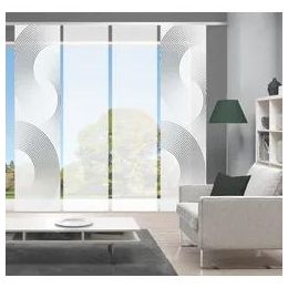 Schiebegardine Vision "BEXON" Gr. 1, grau, B:60cm H:260cm, Polyester, Gardinen, SET,SCHIEBEVORHANG,BAMBUS,DIGITALDRUCK