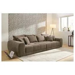 Jockenhöfer Big-Sofa JOCKENHÖFER GRUPPE "Moldau XXL, B: 306 cm", grau (taupe), B:306cm H:83cm T:134cm, Cord: 100% Polyester, Sofas, Mega-Sofa, mit Federkern & 4 Zierkissen, Topseller