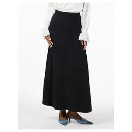 Strickrock Y.A.S "YASFONNY HW ANKLE KNIT SKIRT S. NOOS", Damen, Gr. XXL (44), schwarz, Feinstrick, Obermaterial: 72% Viskose, 28% Polyester, unifarben, lang, Röcke