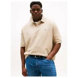 Tommy Hilfiger Big & Tall Poloshirt "BT -1985 REGULAR POLO -B", Herren, Gr. 4XL, grün (sandalwood), Jersey, Obermaterial: 96% Baumwolle, 4% Elasthan, TOMMY HILFIGER BIG & TALL, unifarben, regular fit normal, Rundhals, eingesetzt angesetztes Bündchen, Shirts, Große Größen