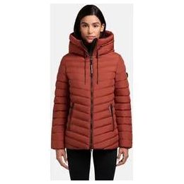 Steppjacke Khujo "Pace-YM", Damen, Gr. XL (42), rot (dunkelrot), Material, tailliert hüftbedeckend, hoch geschlossener Ausschnitt, Ärmel ohne Ärmelschlitz normaler Saum, Jacken, Warme gesteppte Winterjacke mit Kapuze