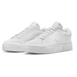 Sneaker Nike SPORTSWEAR "COURT LEGACY LIFT", Gr. 40,5, weiß, Leder, Synthetik, Schuhe Skaterschuh Plateausneaker Sneaker low