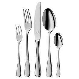 Besteck-Set WMF "Kent Plus", grau (edelstahl), 66 Stk., Cromargan Edelstahl Rostfrei, Essbesteck-Sets, ergonomisch, Cromargan protect