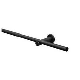 Gardinenstange Gardinia "Set Sol 1-Lauf", schwarz (schwarz, nickel), Ø:1,9mm, Metall, Gardinenstangen, mit Bohren, Wandmontage, Metall, Gardinenstangen Set aus Metall