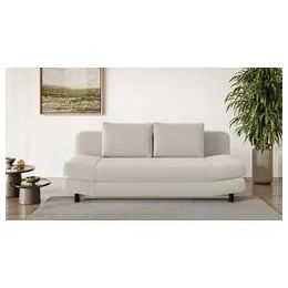 3-Sitzer Home Affaire "LENNARA Schlafsofa mit Bettkasten, Maße B/T/H: 209/96/86 cm", creme, B:209cm H:86cm T:96cm, 100% Polyester, Sofas, Sofa mit Wellenunterfederung, hoher Sitzkomfort