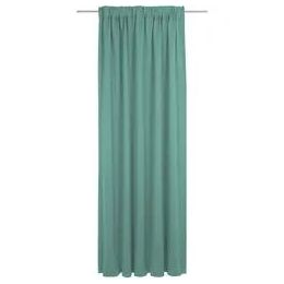 Vorhang ADAM "Uni Collection" Gr. 4, blau (petrol), B:142cm H:245cm, Jacquard, Baumwolle (Bio-Baumwolle), Gardinen, Blickdichter aus 100% Bio-Baumwolle