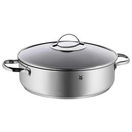 WMF Schmorpfanne Devil, Silber, Metall, 5 L, rund, backofengeeignet, rostfrei, antihaftbeschichtet, ergonomischer Griff, Kochen, Pfannen, Bratpfannen