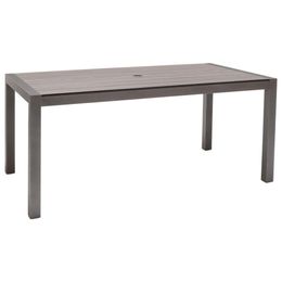 Ambia Garden Gartentisch, Grau, Alu, Metall, Holzwerkstoff, rechteckig, eckig, 88x74x163 cm, Gartenm&ouml;bel, Gartentische, Gartentische