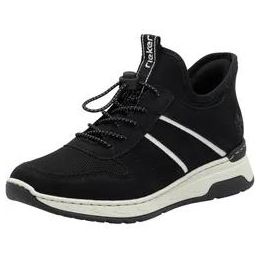 Slip-On Sneaker Rieker "Ready2GO", Damen, Gr. 39, schwarz, Nubuklederimitat, Textil, Schuhe, Schlupfschuh, Halbschuh, Freizeitsneaker mit MemoSoft-Innensohle, Topseller