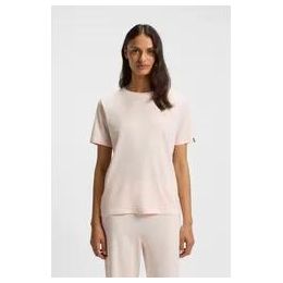 T-Shirt BOSS "CI_T-Shirt", Damen, Gr. XXL, rosa (light, pastel pink 680), Single Jersey, Obermaterial: 95% Baumwolle, 5% Elasthan, Basic, Basic normal, Rundhals, eingesetzt normaler Saum, Shirts, mit BOSS Logo-Schriftzug & Label