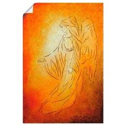 Wandbild Artland "Engel der Heilung - Engelkunst", orange (farbe bild(er): orange), B:20cm H:30cm, Bilder, als Alubild, Outdoorbild, Leinwandbild, Poster, Wandaufkleber