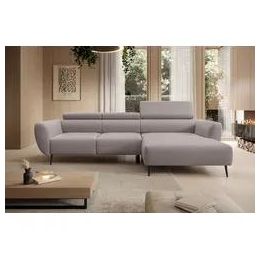 Ecksofa WERK2 "Alisson, mit elektrischer Sitztiefenverstellung, L-Form, Breite 277 cm", beige, B:277cm H:76cm T:174cm, 92% Polyester, 8% Nylon, Sofas, Alisson – flexibler Komfort mit modernem Design und smarten Details.